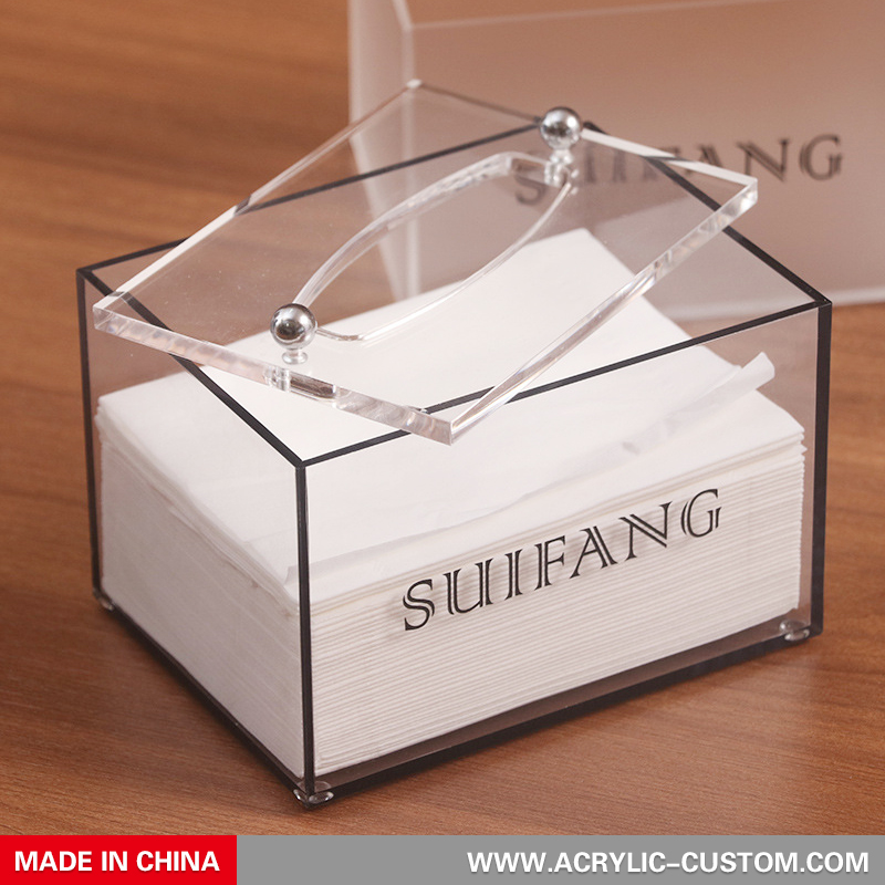 Custom Napkin Box Acrylic Tissue Box Cover - Acrylic-custom.com