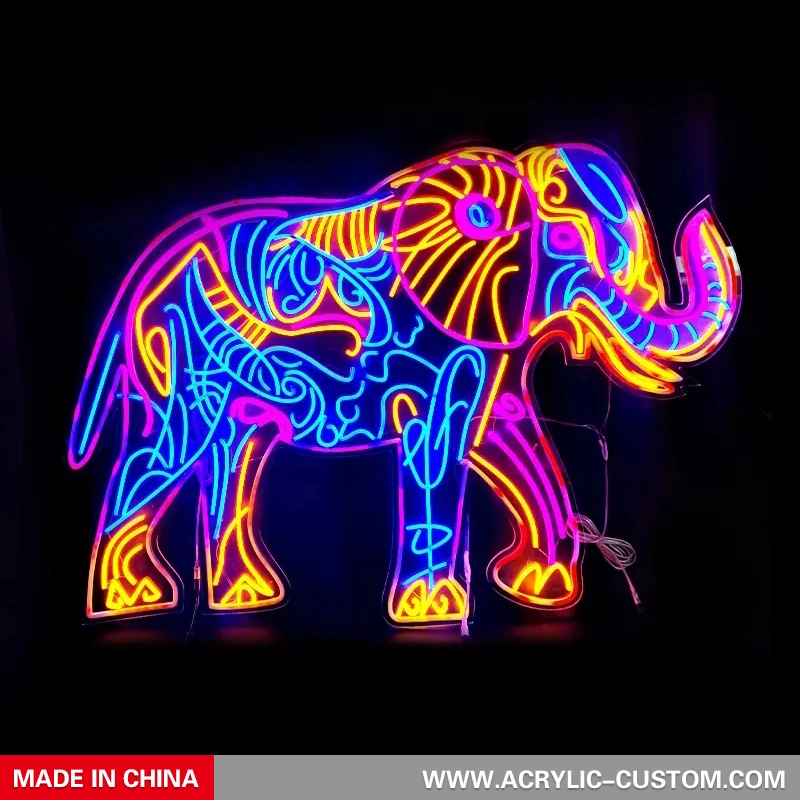 Neon Light Sign Elephant - Custom Neon LED Sign Neon Light Sign Elephant - Custom Neon LED Sign