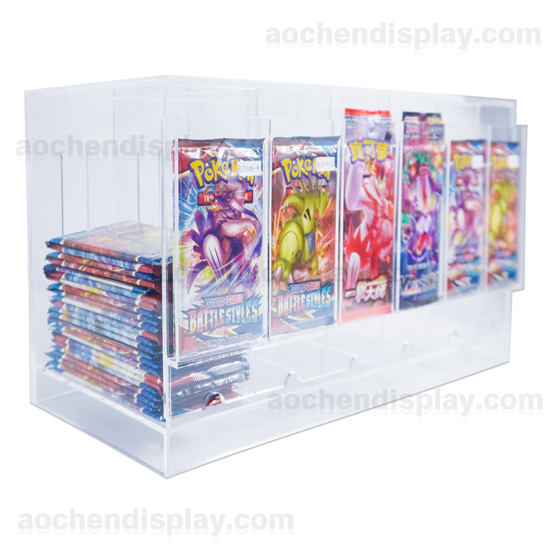 Acrylic Booster Pack Dispenser For TCG Packs(6 Slots) 3/16 Inch