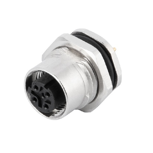 M12 d-coded data connector PCB contacts