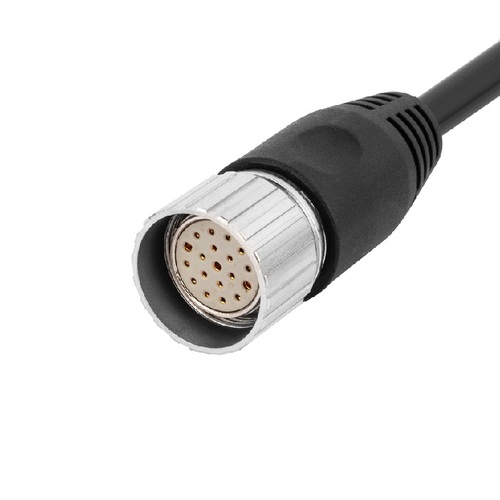 Conectores de cable precableado hembra m23 con blindaje