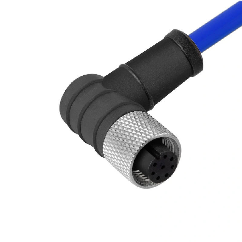 M12 3pin to 17pin cable connector screw lock