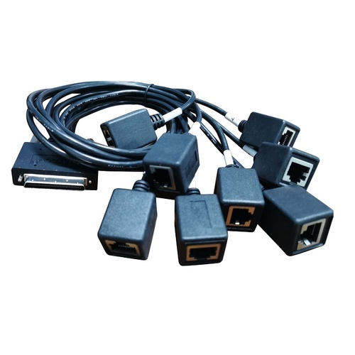 Pre-molded VHDCI to RJ45 female splitting cables