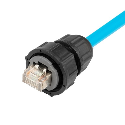 IP65 RJ45 male connector cable