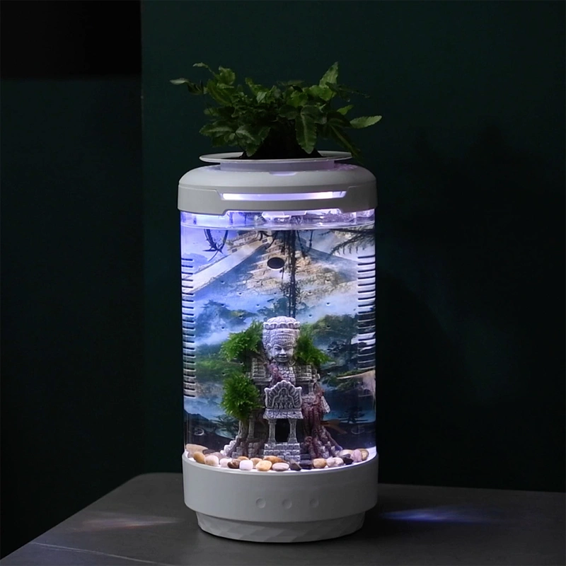 1 Gallon USB Nano Planted Office Table Desk Top Aquarium Fish Tank