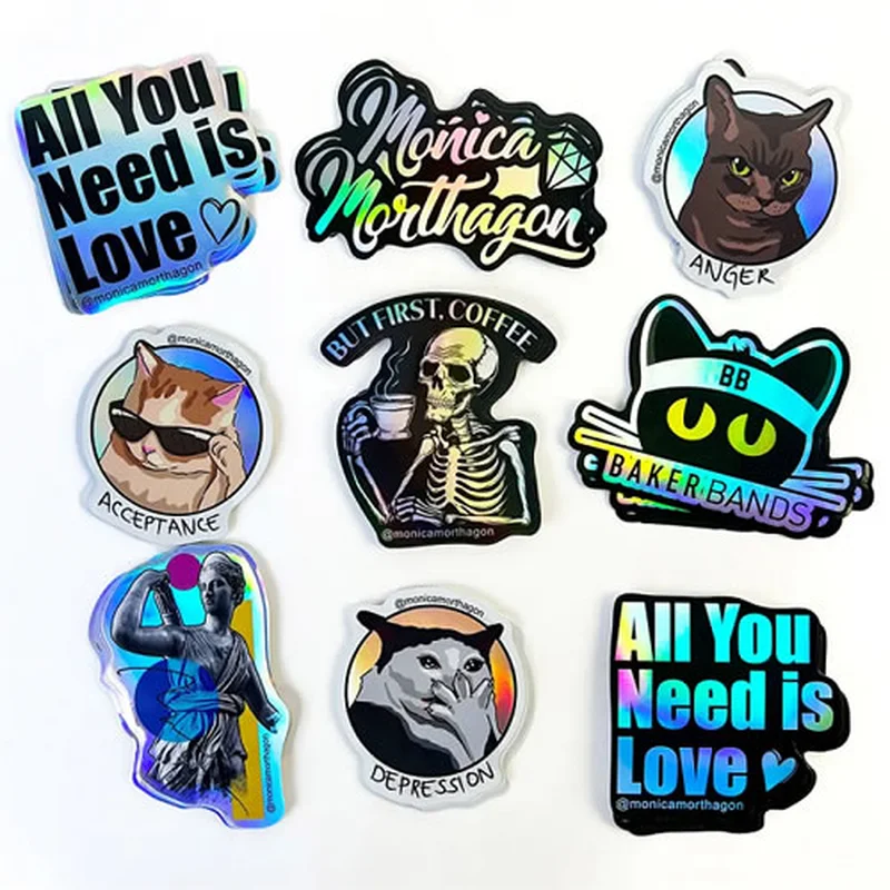 Custom Holographic Die-Cut Stickers – Vibrant & Unique Designs