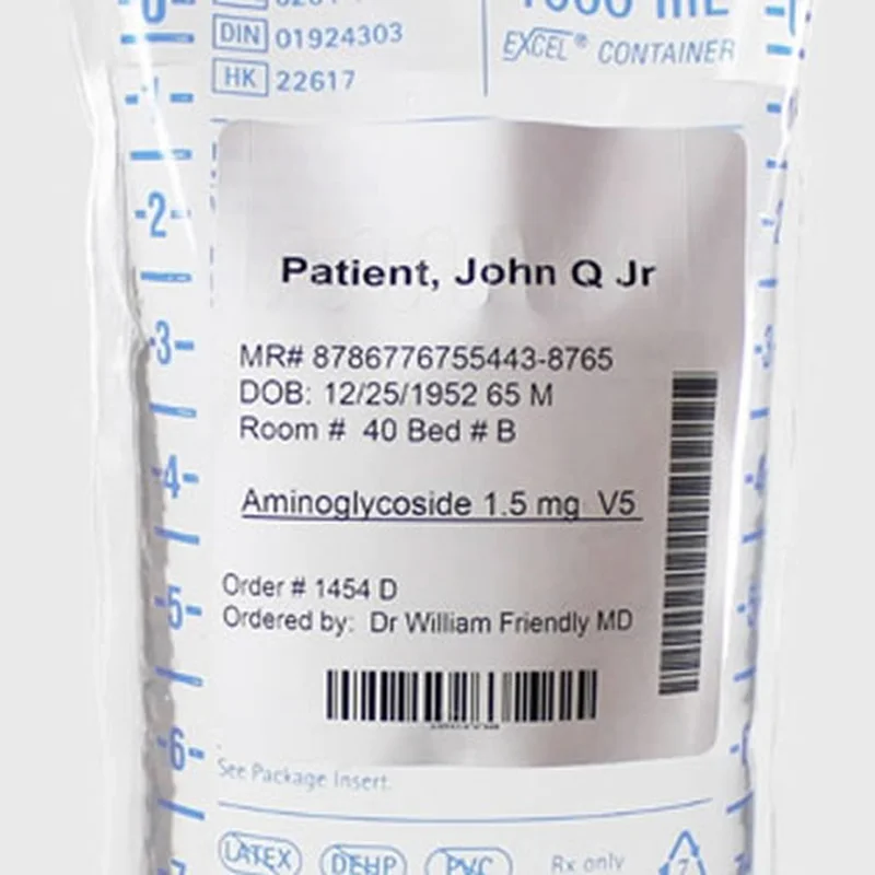 Custom IV Bag Labels – Durable, Clear & Medical-Grade