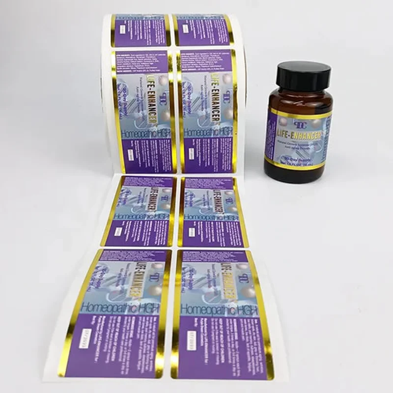 Custom Vitamin Labels – Waterproof, Durable & Health-Safe