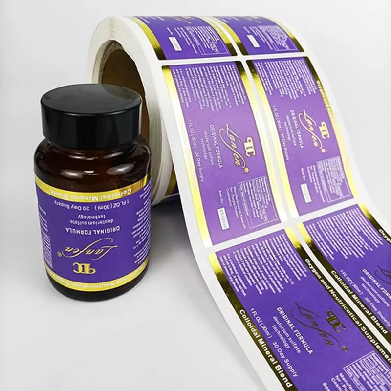 Custom Vitamin Labels – Waterproof, Durable & Health-Safe
