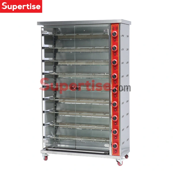 Supertise Commercial 9 rods gas chicken rotisserie oven