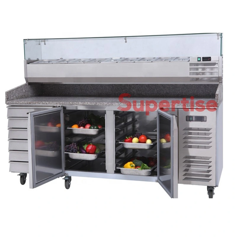 marble pizza prep table