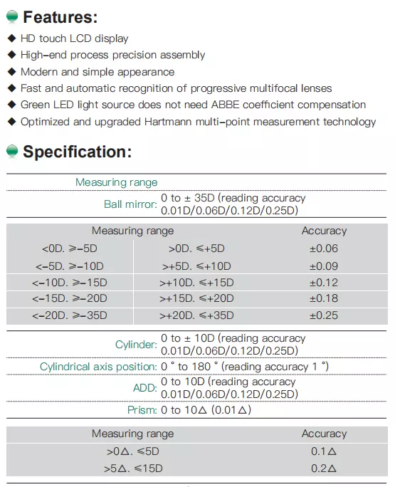 AL-800 Aotu lensometro computarizado