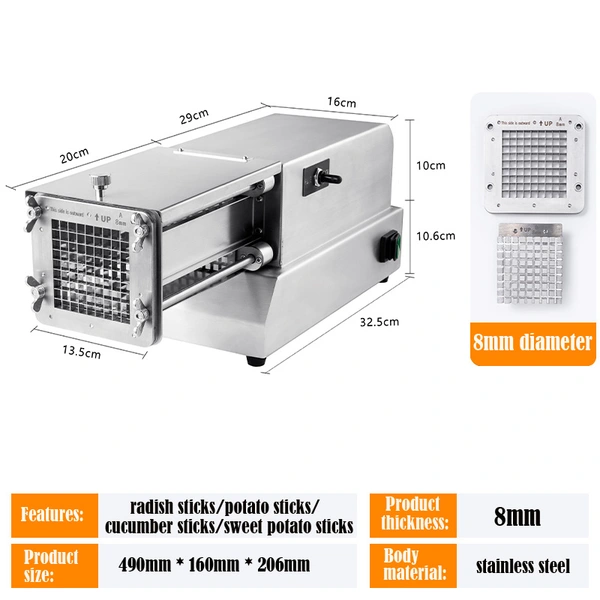 Commercial Automatic Cucumber Carrot Strip Maker Pushing Machine